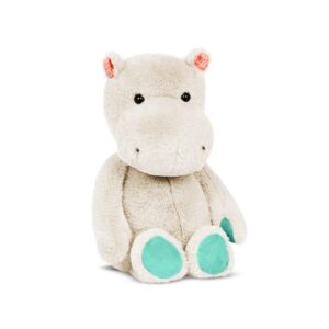 b. toys- b. softies- 12" plush hippo- stuffed animal – soft & gray hippopotamus toy – washable toys for baby, toddler, kids- happyhues- garry grey hippo– 0 months, gray,grey