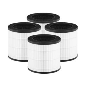 nispira true hepa replacement filter compatible with m#14 air purifier part ma14rb1 ma14rw1. 4 packs