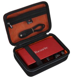 mchoi hard eva travel case compatible with focusrite scarlett 2i2 (3rd gen) usb audio interface (new version case), case only