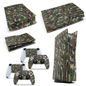 ps5 disk console camo skin decal vinal sticker + 2 controller skins set