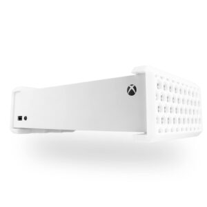 glistco stealth mount - under desk mount compatible with xbox series s - white