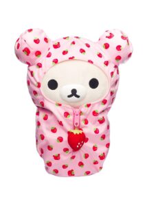 san-x original rilakkuma sleeping bag plush series (korilakkuma - strawberry)