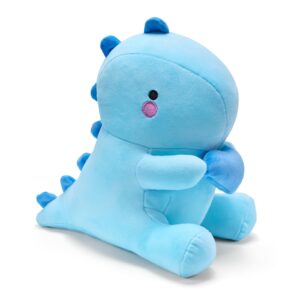 altoance dinosaur plush pillow, cute heart-shaped plush dinosaur, plush animal plush toys, birthday gifts for girls and boys (blue/12in)