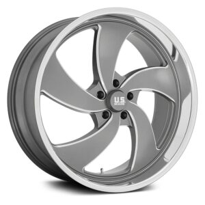 us mags u133 desperado anthracite milled diamond cut milled finish wheel with aluminum (24 x 9. inches /5 x 127 mm, 1 mm offset)