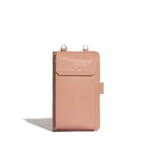 pixie mood rae 4 x 7 vegan leather convertible crossbody phone wallet, misty rose