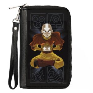 buckle-down women's pu zip around wallet rectangle-avatar: the last airbender, 7.5"x4.5"