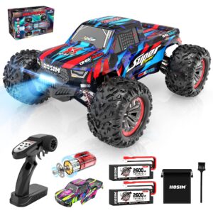 1:16 brushless rc cars 55+ kmh high speed large remote control car 4x4 off road monster truck electric all terrain waterproof toys hobby vehicle for kids and adults - 2 batteries for 40+ min play