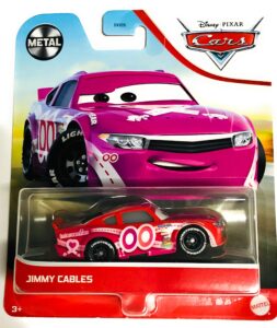 disney cars toys jimmy cables, miniature, collectible racecar automobile toys based on cars movies, for kids age 3 and older, multicolor