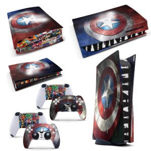 ps5 disk console superhero skins for ps5 disk playstation 5 console decal sticker + 2 controller set