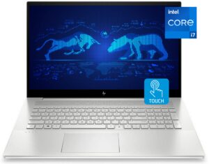 hp envy 17t high performance laptop, 17.3" full hd touchscreen, intel core i7-1165g7 processor, intel iris xe graphics, 16gb ram, 1tb ssd, backlit keyboard, wi-fi 6, windows 10 home