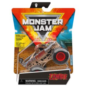 monster jam, official zombie monster truck, die-cast vehicle, elementals trucks series, 1:64 scale