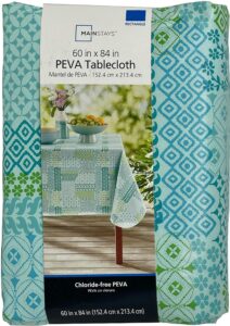 town & country linen corp mainstays vinyl tablecloth medallion 60x84 multi 60 x 84 inch ms11-0569-74098