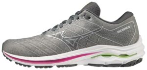 mizuno womens wave inspire 18 running shoe, ultimate grey-silver, 9 wide us