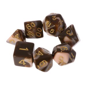 7pcs/set sided dice d4 d6 d8 d10 d12 d20 for rpg poly game