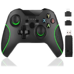 wireless controller for xbox one,2.4ghz gamepad controller compatible with xbox one/one s/one x/one series x/s/elite/pc windows 7/8/10,with built-in dual vibration