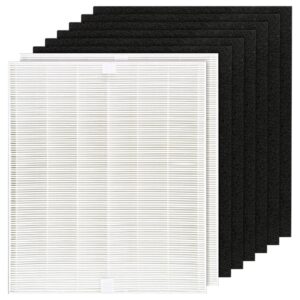 linniw 2 pack 3304899 hepa filter replacement compatible with coway ap1512hh ap-1512hh mighty air purifiers, replaces parts # filter 3304899, 2 hepa filters & 6 pre-filters