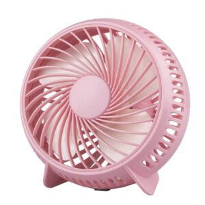 desk fan, 4.7 inch 3 speeds small mini quiet usb desktop table cooling fan for office home (pink)