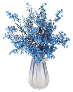 angeluu artificial flowers 6pcs babys breath fabric cloth european fake silk plants decor wedding party decoration bouquets diy home garden ,blue