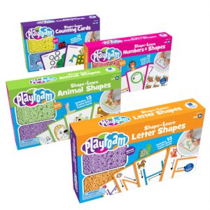 educational insights playfoam shape & learn 4-pack, learn letters, numbers, counting & shapes, fidget & sensory toy, ages 3+, amazon exclusive