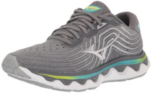 mizuno women's wave horizon 6 sneaker, ultimate grey/silver, 9