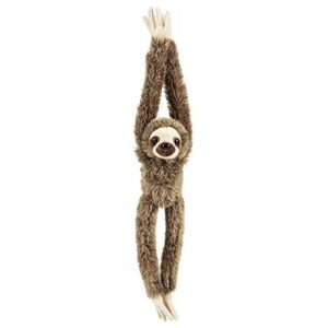 howboutdis 20 inch brown hanging sloth - stuffed animal - ultra soft plush - hands and feet connect - realistic design - great gift or prize