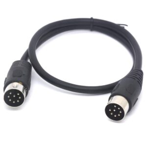 piihusw long 8 pin din cable male to male midi extension cord for bang and olufsen b&o powerlink mk 2 beolab (50 cm)