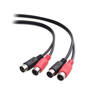 xpix dual midi cable, dual 5-pin din to same, 3 m, ideal for live stage and studio recording