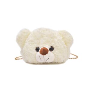 womens cute plush crossbody shoulder bag fluffy chic plush wallet purse furry handbag with chain