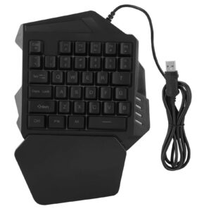 one handed gaming keypad, single hand membrane keycap gaming keyboard with breathing lights higher achievement in the game