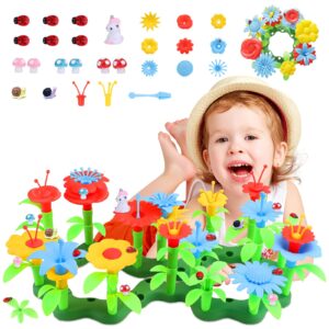 toys for 3-7 years old girls,flower garden building toys with fairy garden miniatures,building a garden toy set for toddlers,preschool educational playset,birthday gifts kids