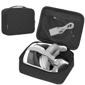 soft carrying case compatible with oculus meta quest 3s/quest 3/quest 2 official original, storage case for meta quest 3/3s headset fits for travel, home, outdoor(not compatible with elite strap)