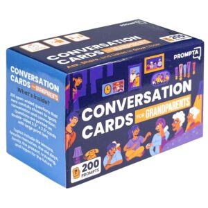 200 conversation starters for grandparents – thoughtful grandparents gifts – family games for kids and elders to connect and share – best get to know you elderly gifts and senior gifts question cards