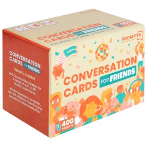 prompta 400 conversation cards for friends – casual, funny get to know you conversation starters to connect with friends