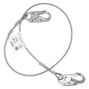 positioning lanyard, 6 ft, 310 lb. weight capacity, silver