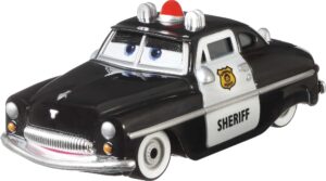 disney cars sheriff, miniature, collectible racecar automobile toys based on cars movies, for kids age 3 and older, multicolor