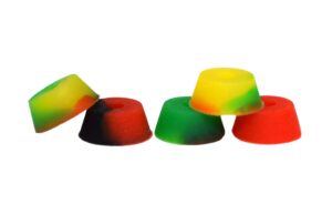 teak tuning bubble bushings pro duro series, bob would be proud rasta swirl - medium (71a) - custom molded fingerboard tuning