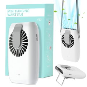 sagekia rechargeable necklace fan, portable neck fan, personal fan wearable, waist clip fan, completely free hands, perfect for outdoor work/travel/camping/fishing/sports/farm