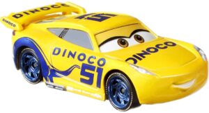 disney car toys dinoco cruz ramirez, miniature, collectible racecar automobile toys based on cars movies, for kids age 3 and older, multicolor