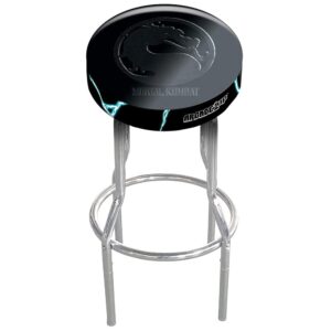 arcade1up adjustable padded arcade game stool, steel frame, midway legacy, 21.5" to 29.5"