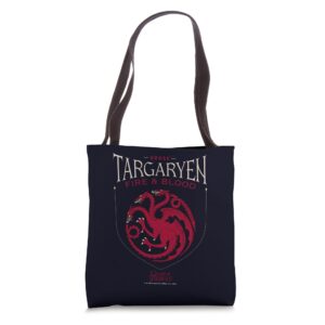 game of thrones house targaryen sigil tote bag