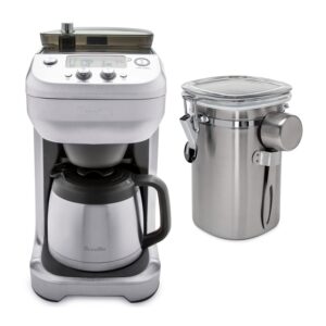 breville bdc650bss the grind control coffee grinder (stainless steel) with stainless steel coffee canister bundle (2 items)