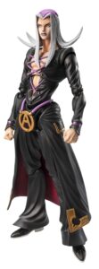 medicos jojo’s bizarre adventure part 5: chozo kado leone abbacchio super action statue figure, multicolor