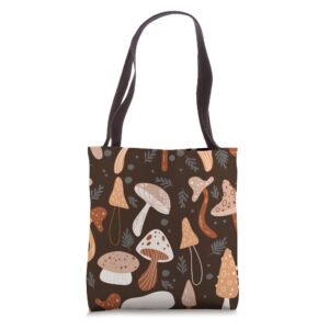 mushrooms goblincore aesthetic cottagecore tote bag