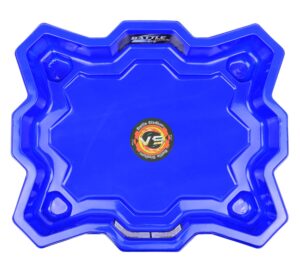 17tek bey stadium battle arena training ground for beyblade battling game (blue)