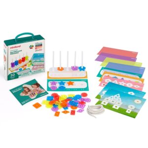 miniland translucent sort&count abacolor with 50 different pieces for children from 3 to 6 years