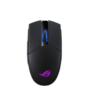 asus optical gaming mouse - rog strix impact ii | wireless gaming mouse with 16,000 dpi | 5 programmable buttons, rgb lighting, 2.4 ghz, long battery life, lightweight, ergonomic (renewed)