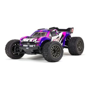 arrma rc truck 1/10 vorteks 4x4 3s blx stadium truck rtr (batteries and charger not included), purple, ara4305v3t2, men