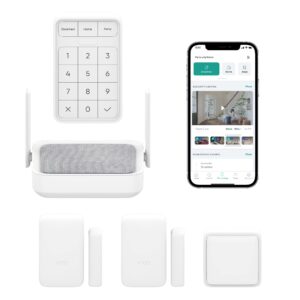 wyze home security core kit: hub, keypad, motion sensor, entry sensors (x2); compatible w/ wyze cam, leak & climate sensors; 3 mo. of 24/7 professional monitoring service incl., subscription required