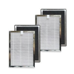 pureburg 4-pack replacement 3-in-1 high-efficiency hepa filters compatible with medify ma-25 / ma-25b / ma-25w / ma-25s air purifiers