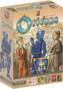 capstone games: orleans, strategy board game, collect tokens to customize your strategy, multiple paths to victory, 2 to 5 players, ages and 12 up